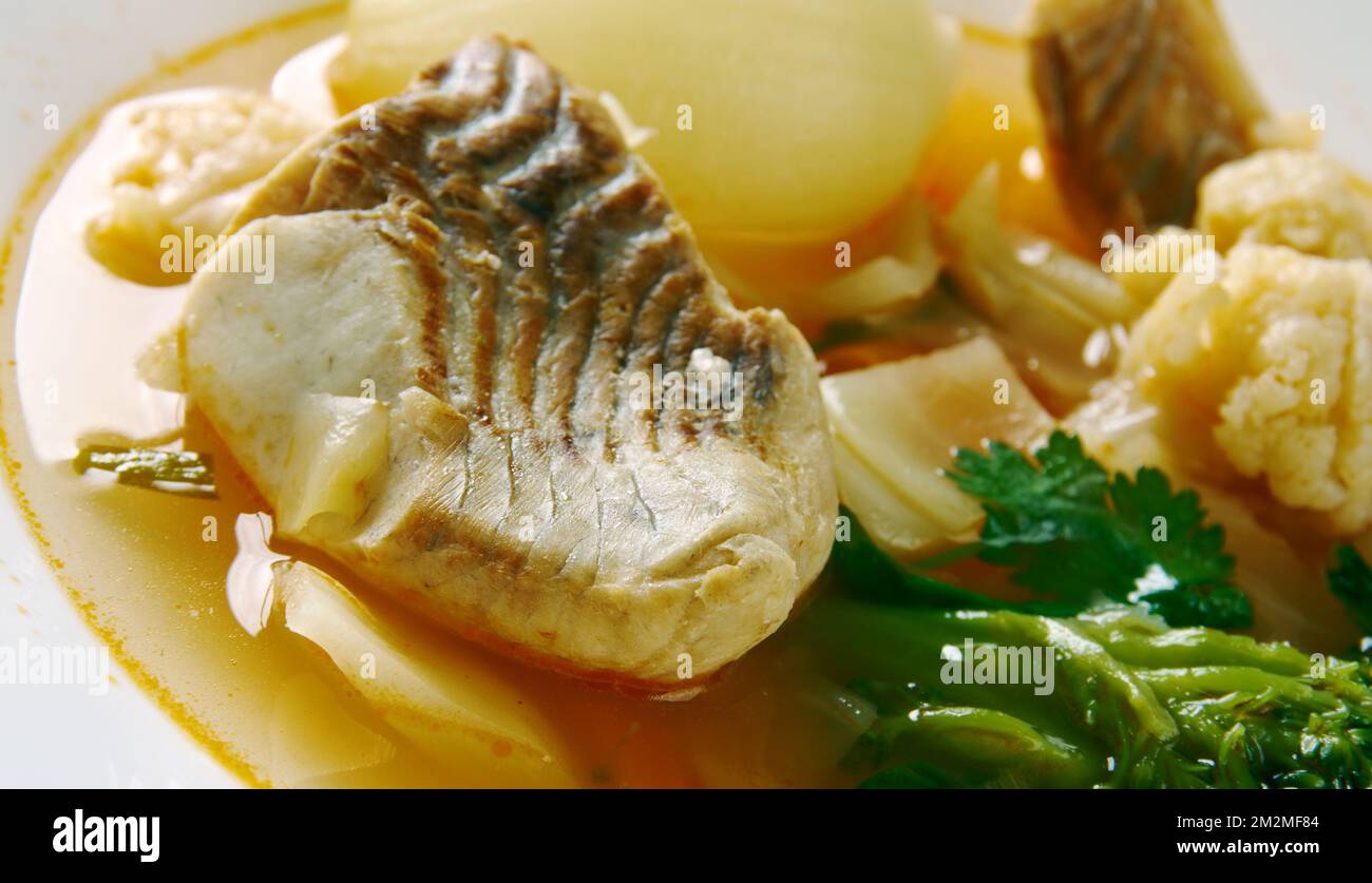 Dahomey Fish Stew from Benin .African cuisine, Fried fish simmered in ...