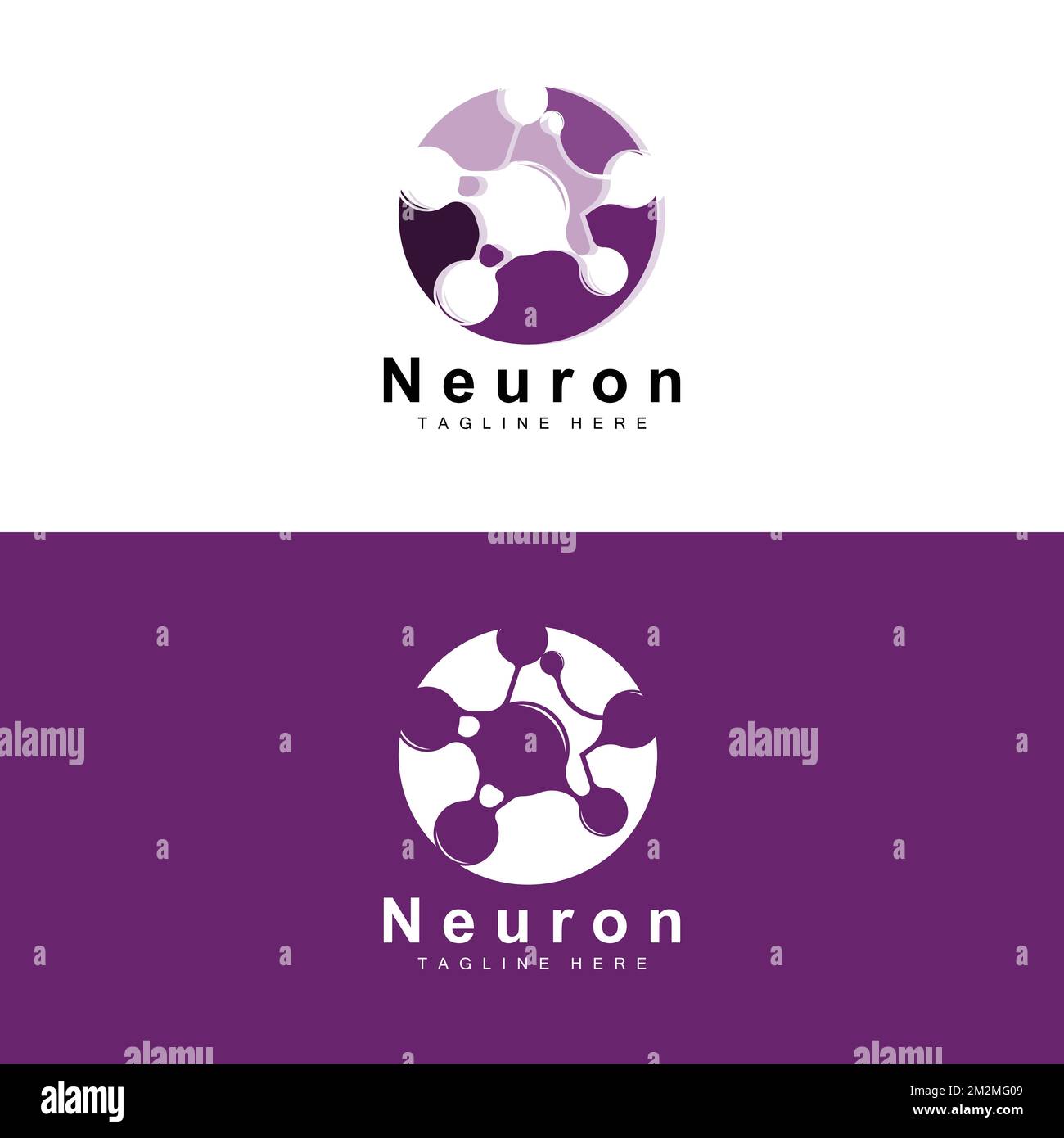 Neuron Logo Design Vector nerve cell illustration Molecular DNA health ...