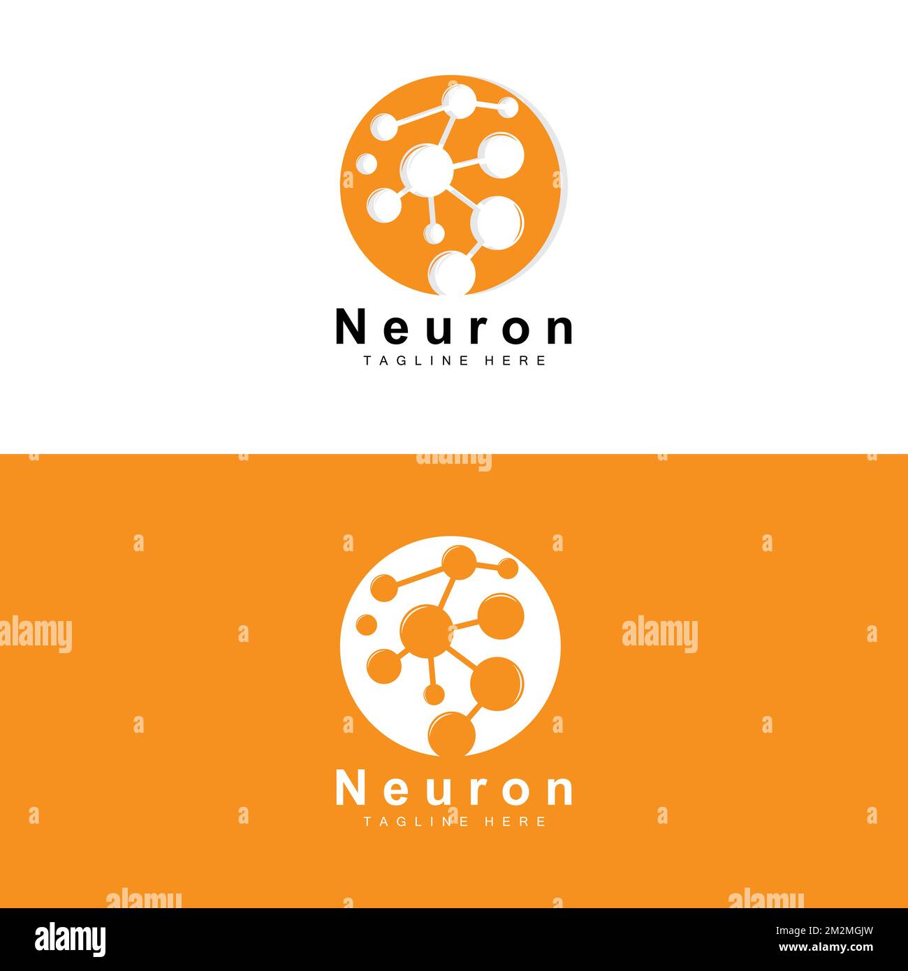 Neuron Logo Design Vector nerve cell illustration Molecular DNA health ...