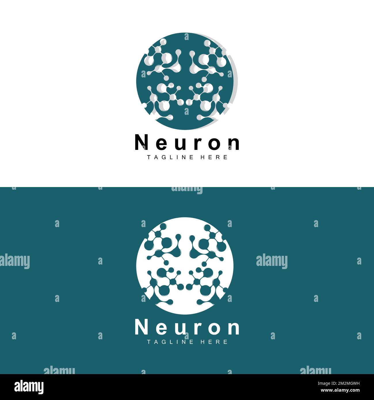 Neuron Logo Design Vector nerve cell illustration Molecular DNA health ...