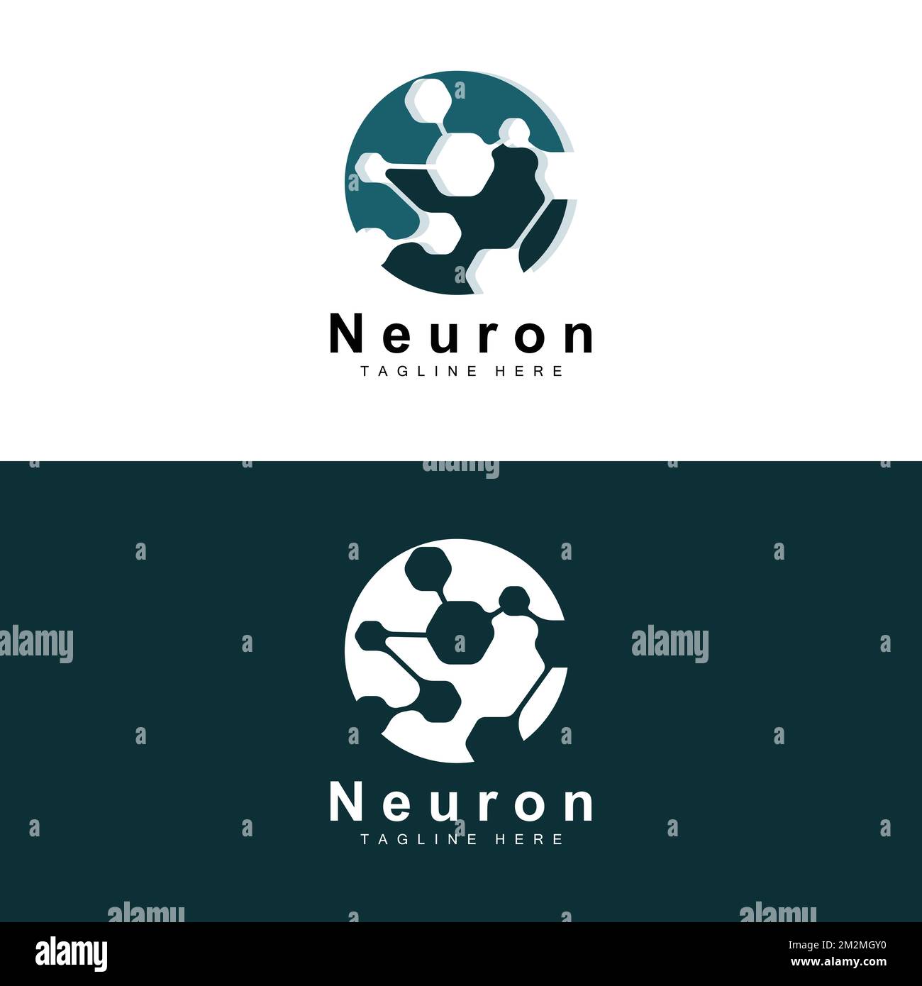 Neuron Logo Design Vector nerve cell illustration Molecular DNA health ...
