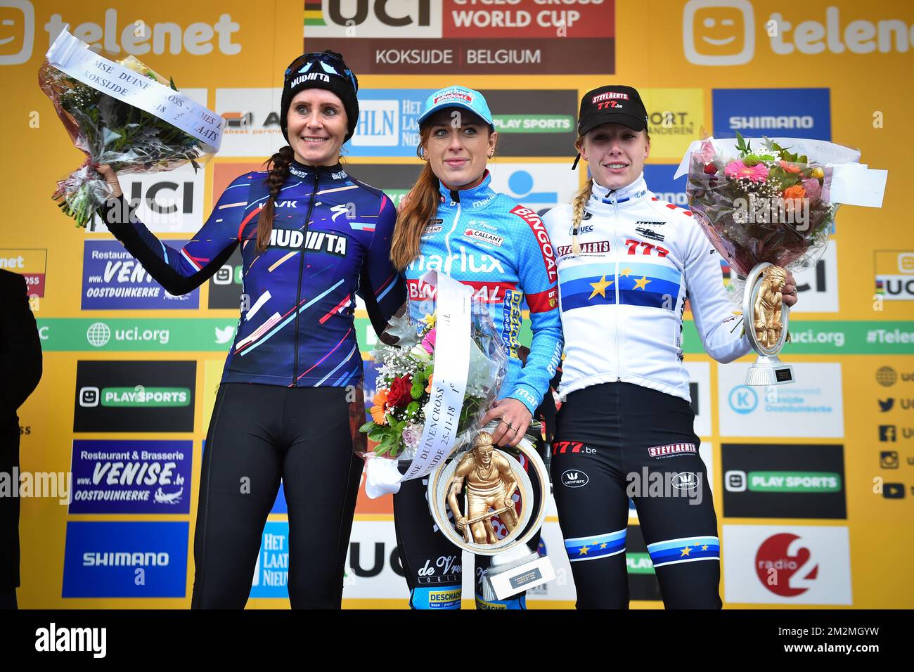 British Nikki Harris, Dutch Denise Betsema and Dutch Annemarie Worst ...