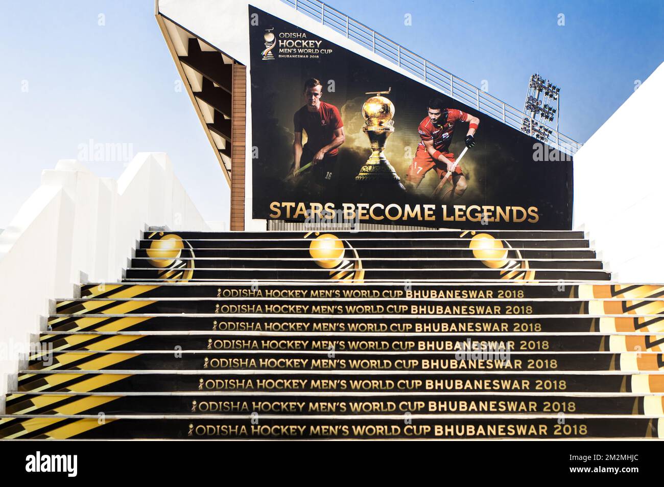Illustration shows the entrance of hockey Kalinga stadium in ...