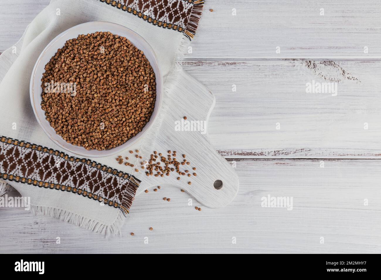 Buckwheat groats topview grains hi-res stock photography and images - Alamy