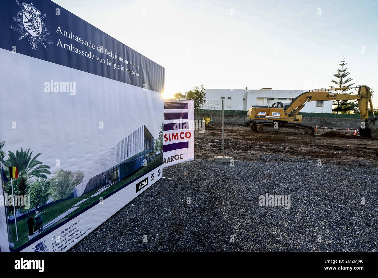 Illustration picture shows the new embassy in Rabat on the third day of ...