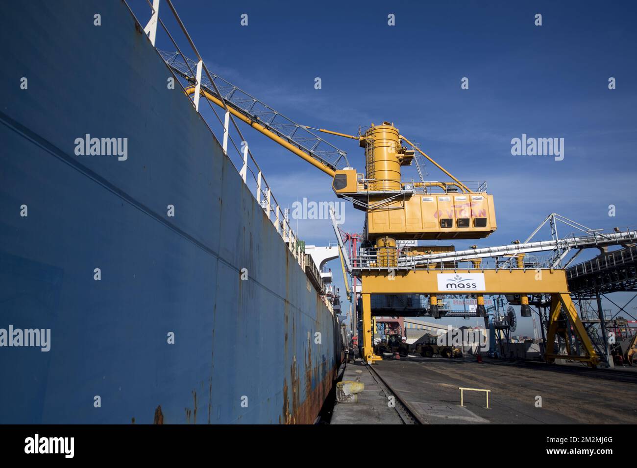 Illustration picture shows a new ship unloader by Vigan Engineering on ...