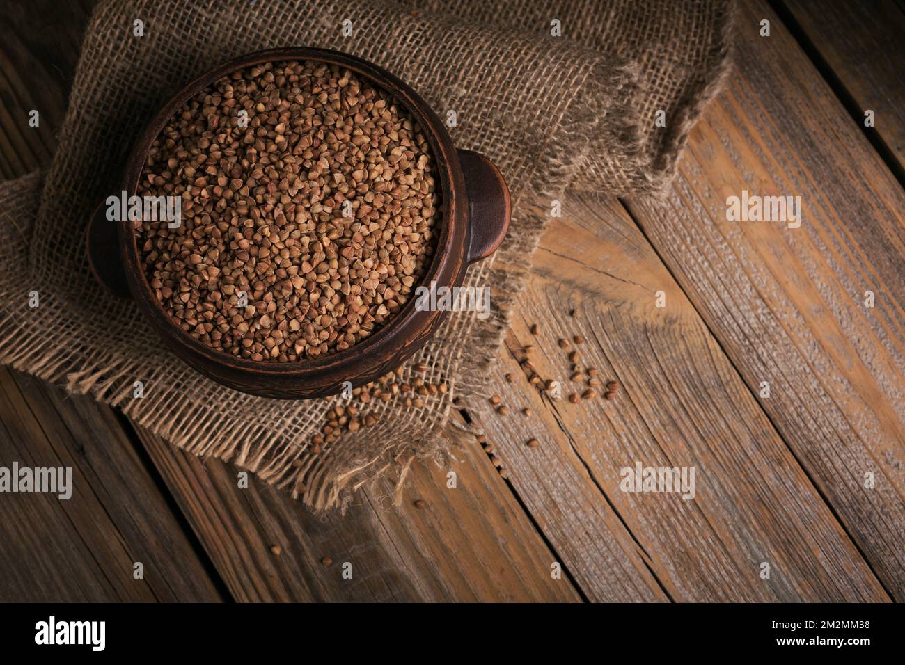 Buckwheat groats topview grains hi-res stock photography and images - Alamy