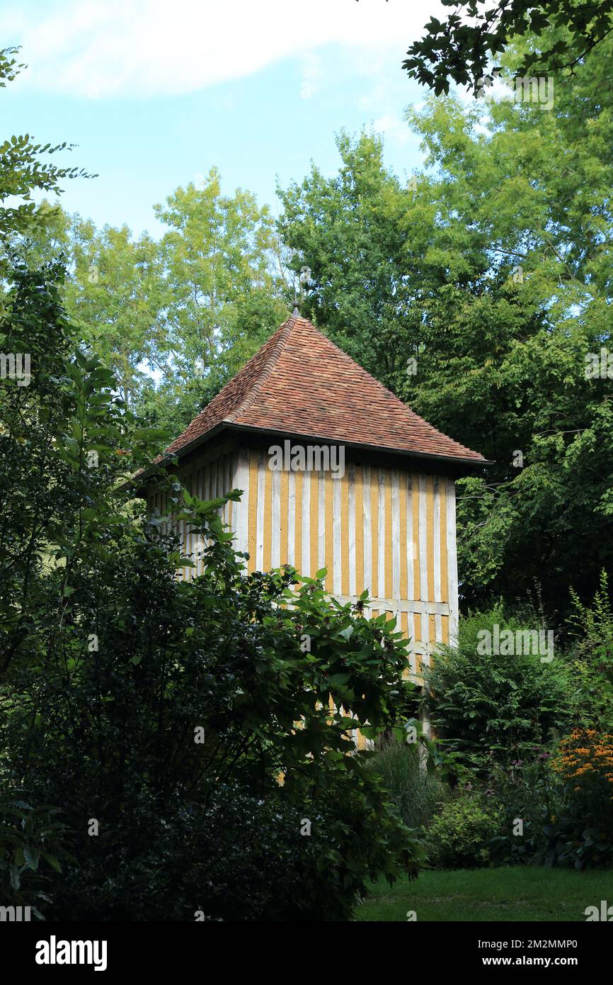 Half timbered dovecote at Cambremer, Pays d'Auge, Normandy, France ...