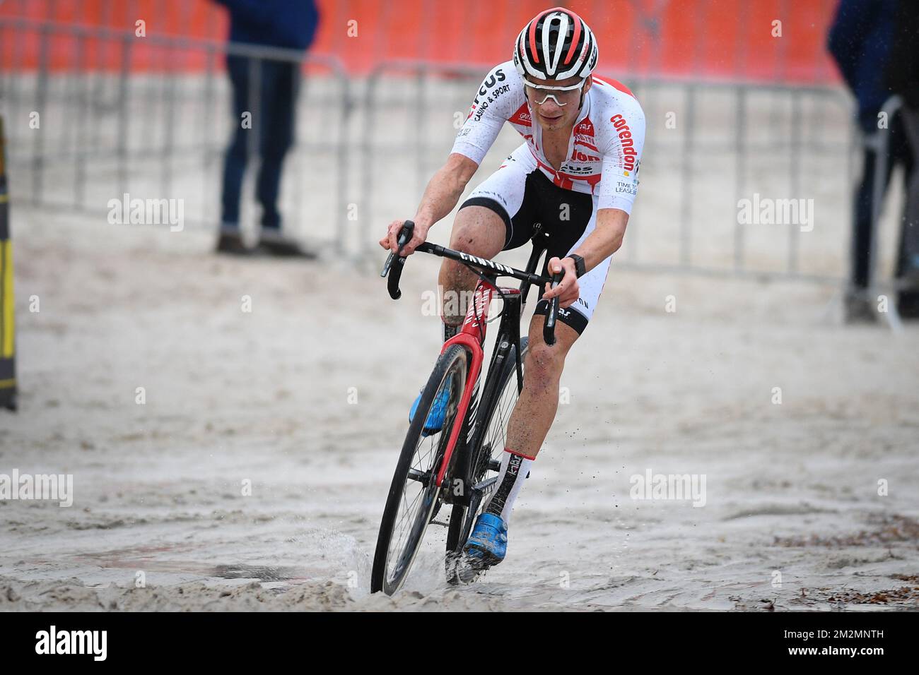 Dutch David Van Der Poel pictured in action during the men's elite race ...