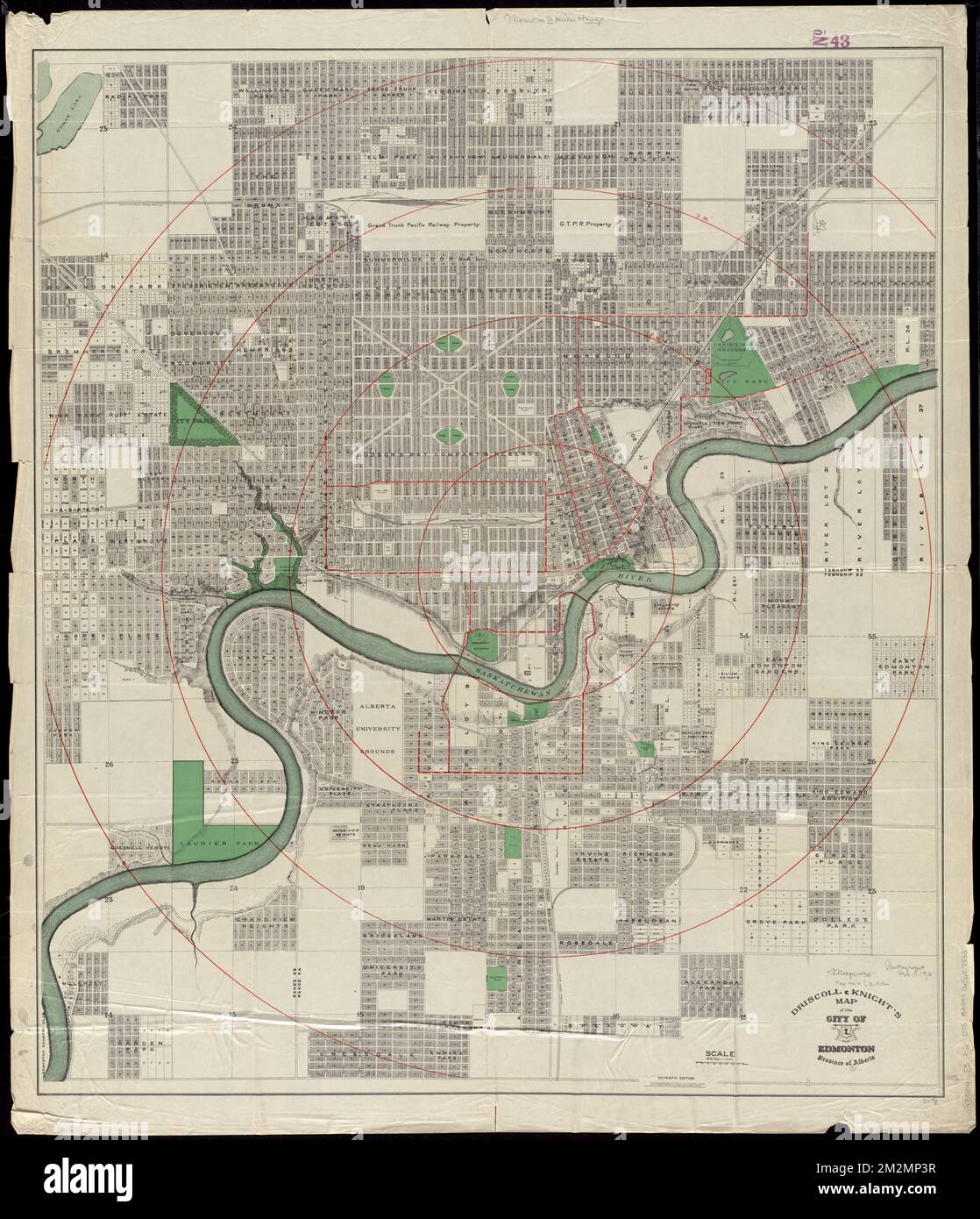 Driscoll & Knight's map of the City of Edmonton, Province of Alberta ...