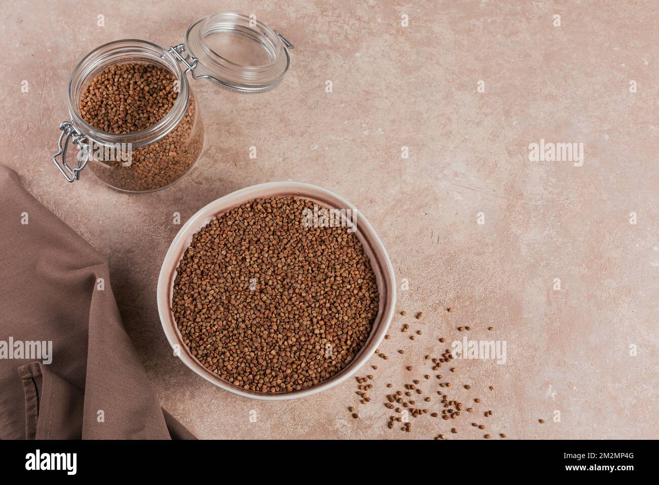 Top view jar buckwheat hi-res stock photography and images - Alamy