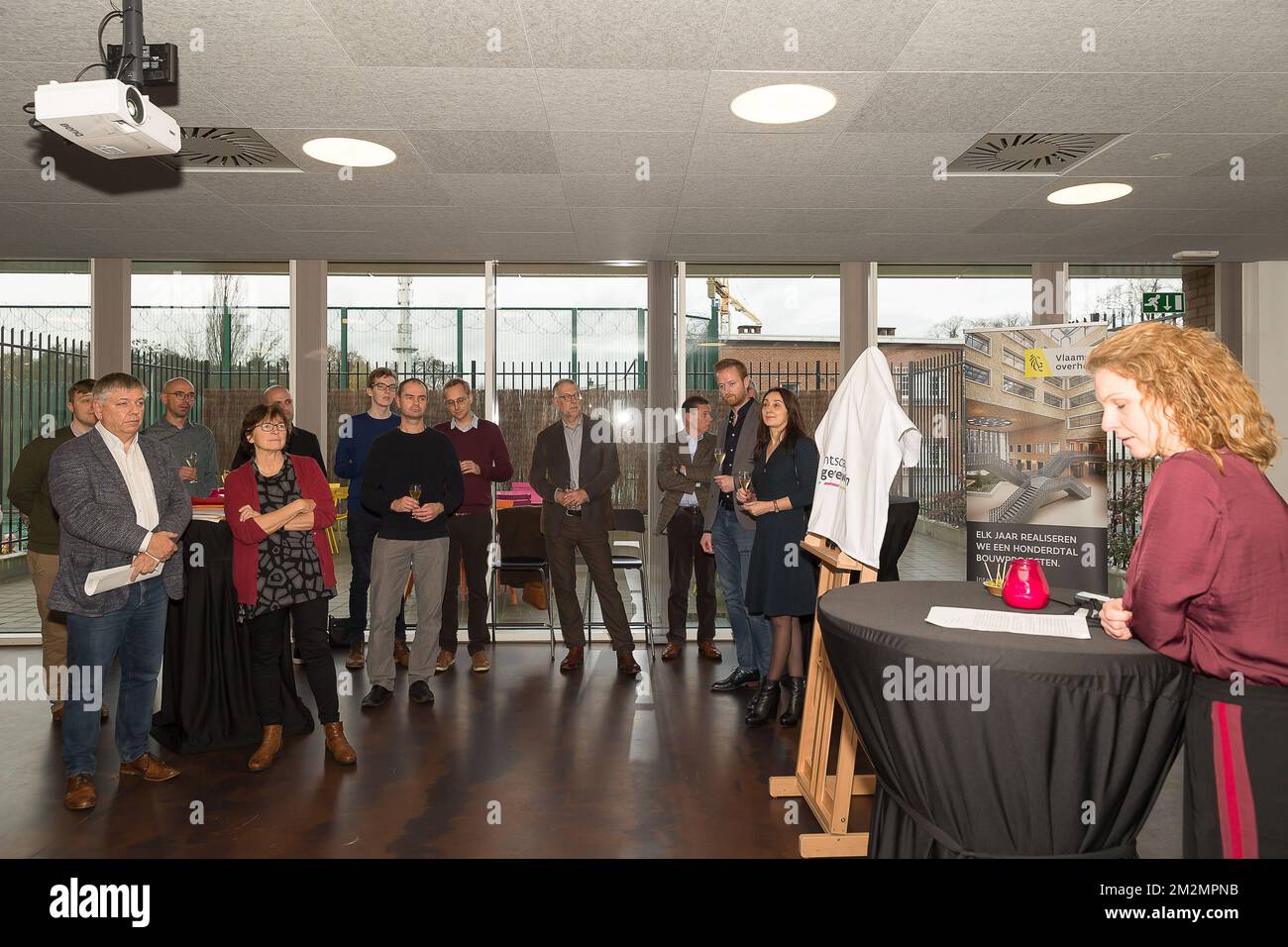Illustration picture shows the laying of the first stone of the new ...