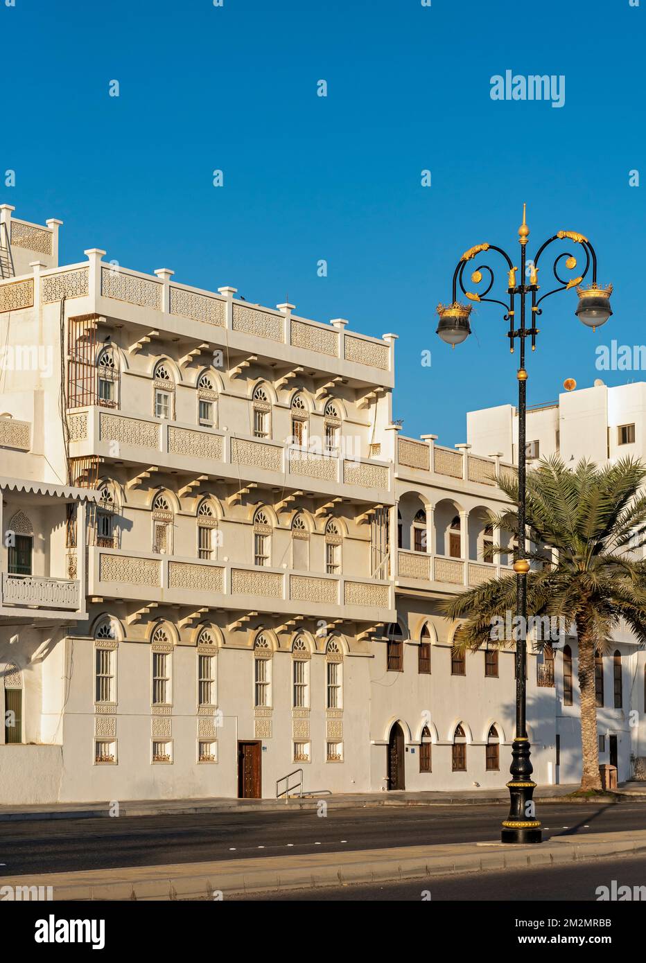 Colonial architecture, Muttrah Corniche, Muscat, Oman Stock Photo - Alamy