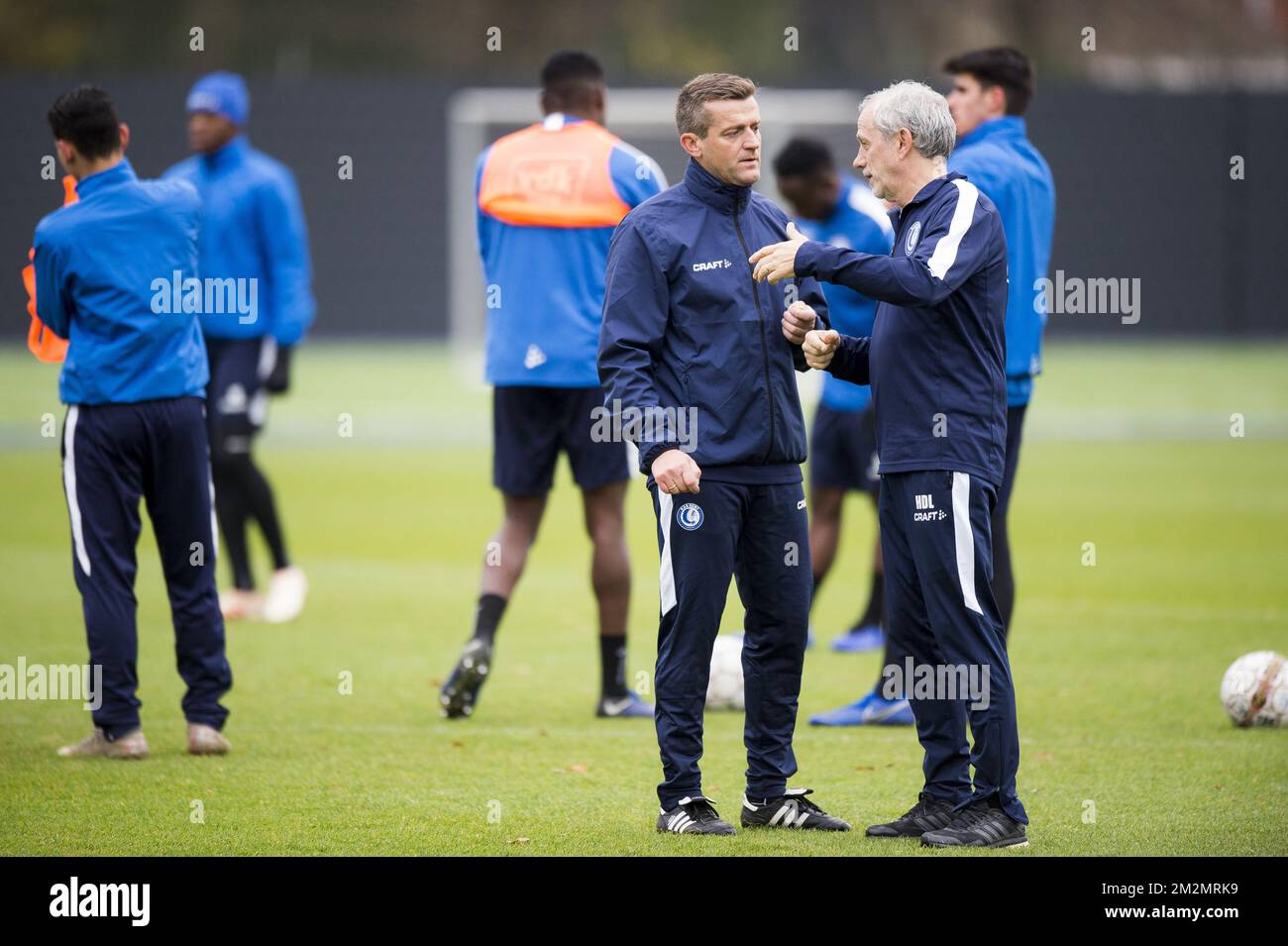 KAA Gent's new assistent coach Johnny Molby and Gent's video analist ...