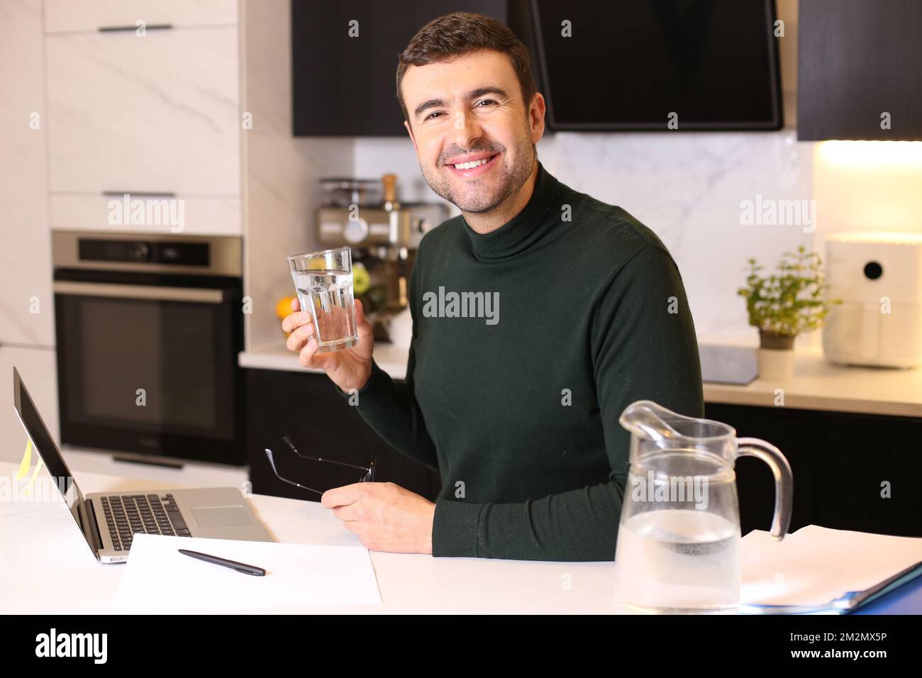 Entrepreneur drinking water from hi-res stock photography and images ...
