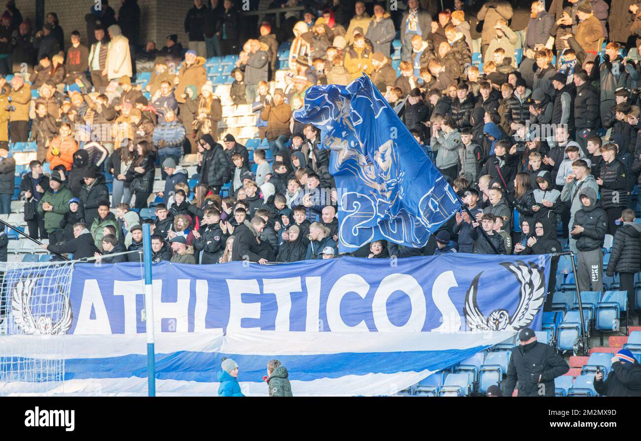 Oldham, Lancashire, England 11th December 2022, Oldham’s fans ...