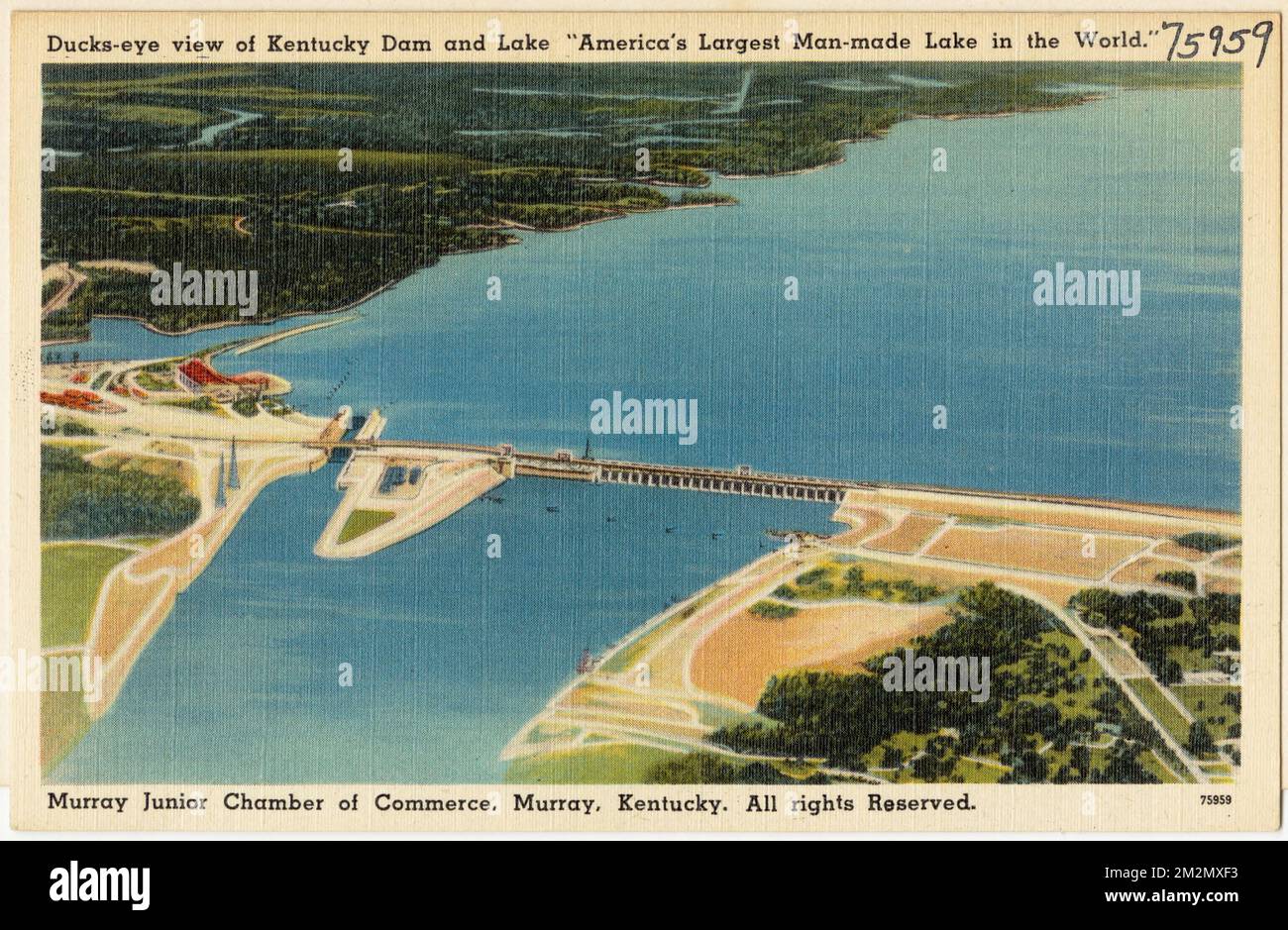 Ducks-eye view of Kentucky Dam and Lake , Bridges, Dams, Lakes & ponds ...