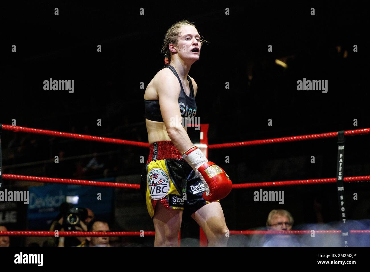 Belgian Delfine Persoon pictured during the boxing fight between ...