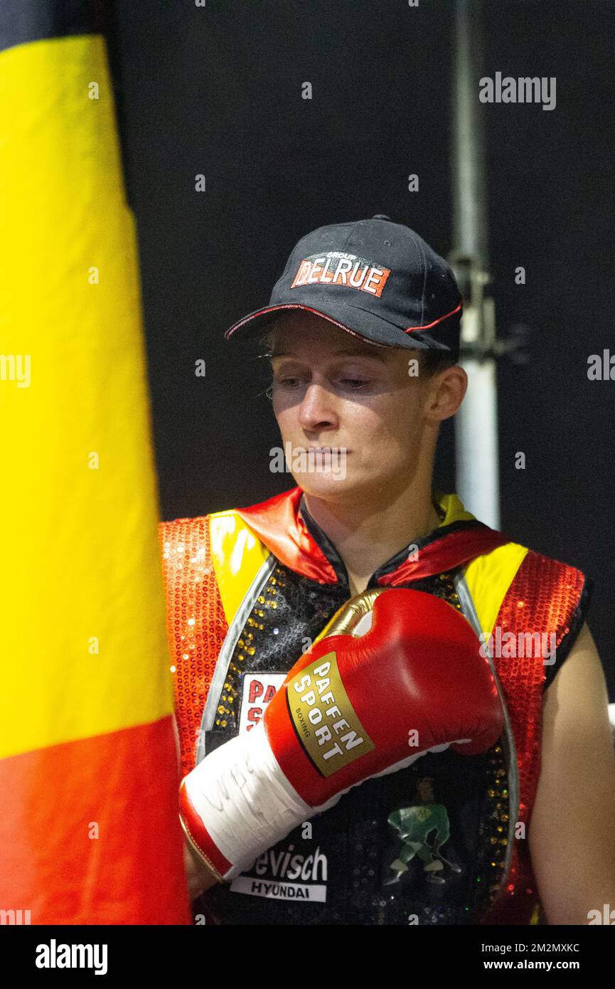 Belgian Delfine Persoon pictured ahead of the boxing fight between ...