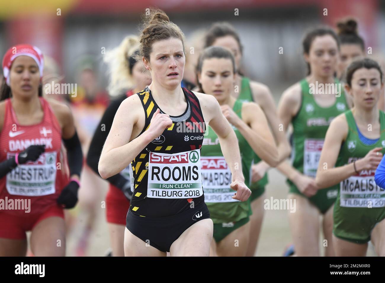 Belgian Lisa Rooms pictured in action during the U23 women race at the ...