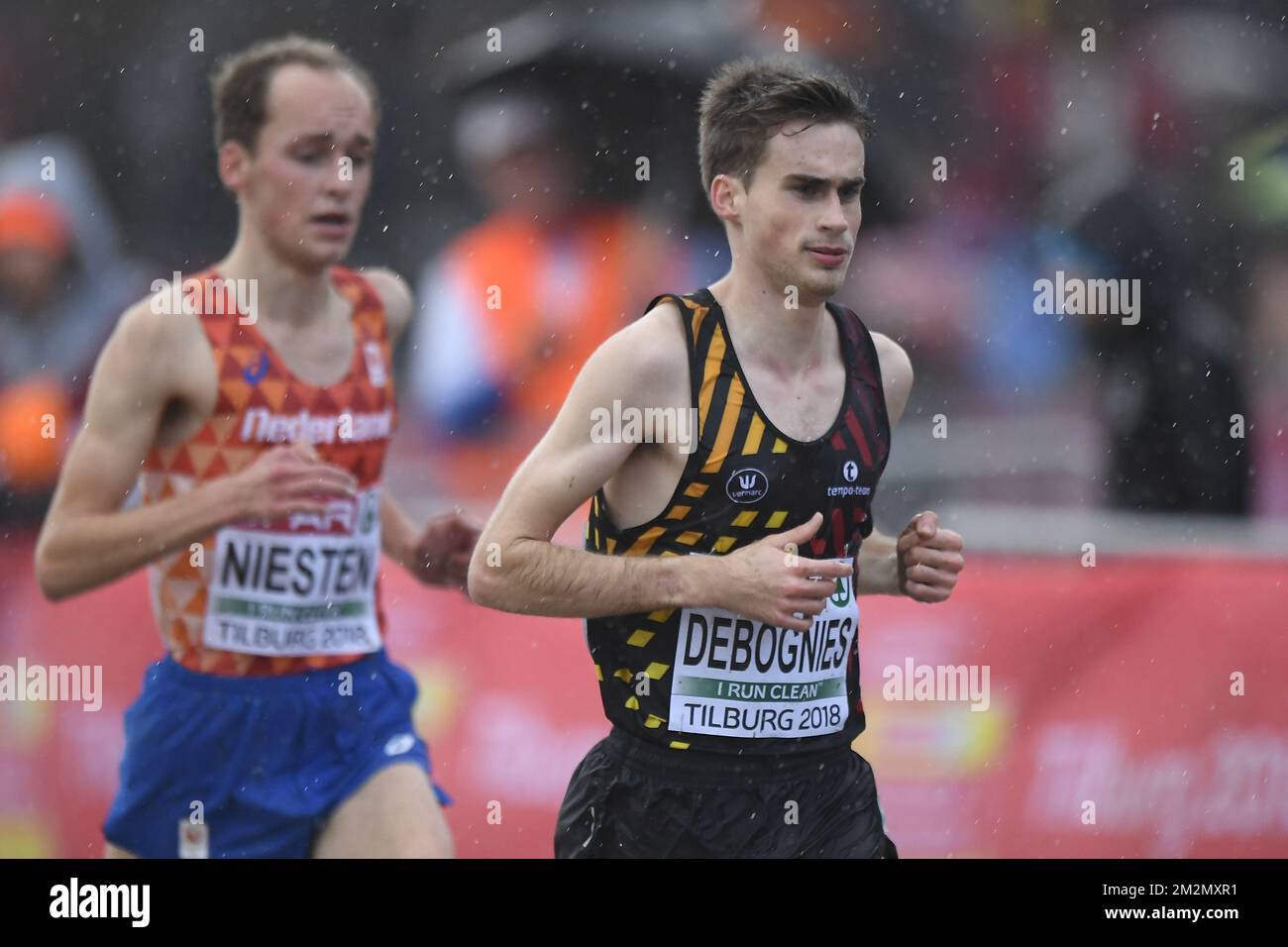 Belgian Simon Debognies pictured in action during the U23 men race at ...