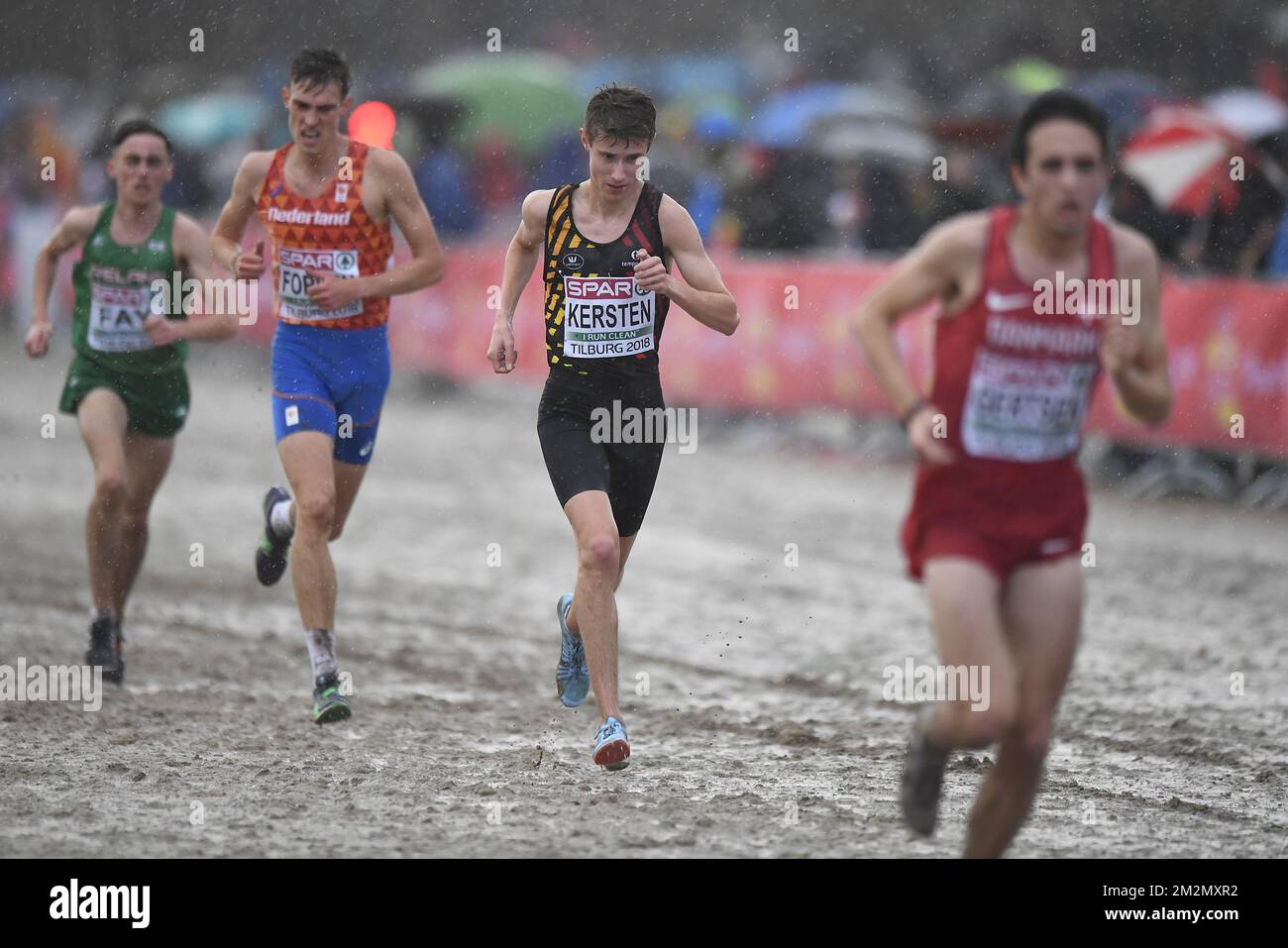 Belgian Dieter Kersten pictured in action during the U23 men race at the European Cross Country ...