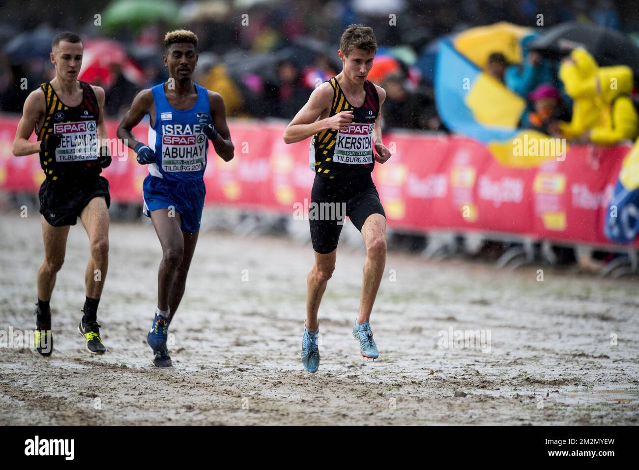 Belgian Clement Deflandre and Belgian Dieter Kersten pictured in action during the U23 men race ...