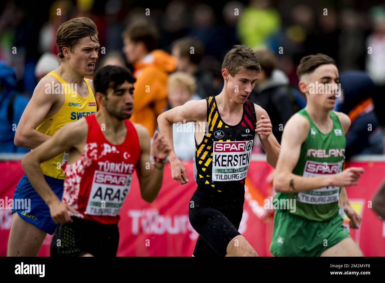 Belgian Dieter Kersten pictured in action during the U23 men race at the European Cross Country ...