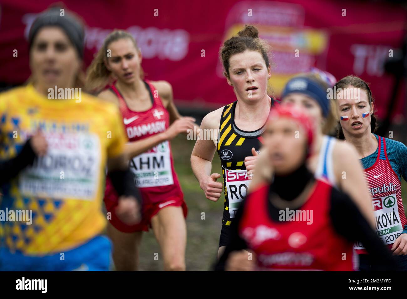 Belgian Lisa Rooms pictured in action during the U23 women race at the ...