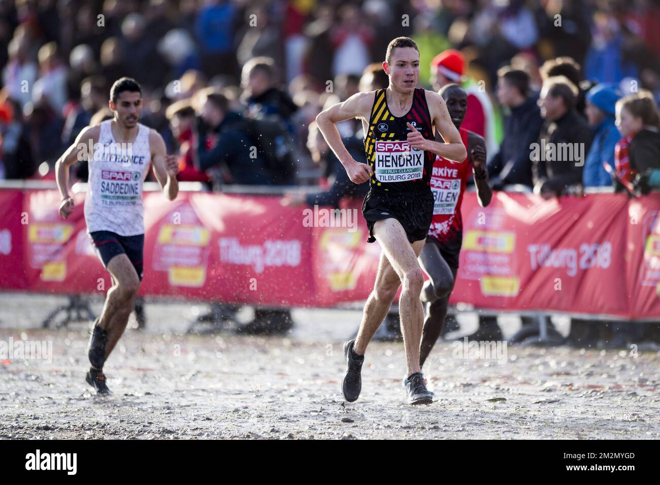 Belgian Robin Hendrix pictured in action during the senior men race at ...