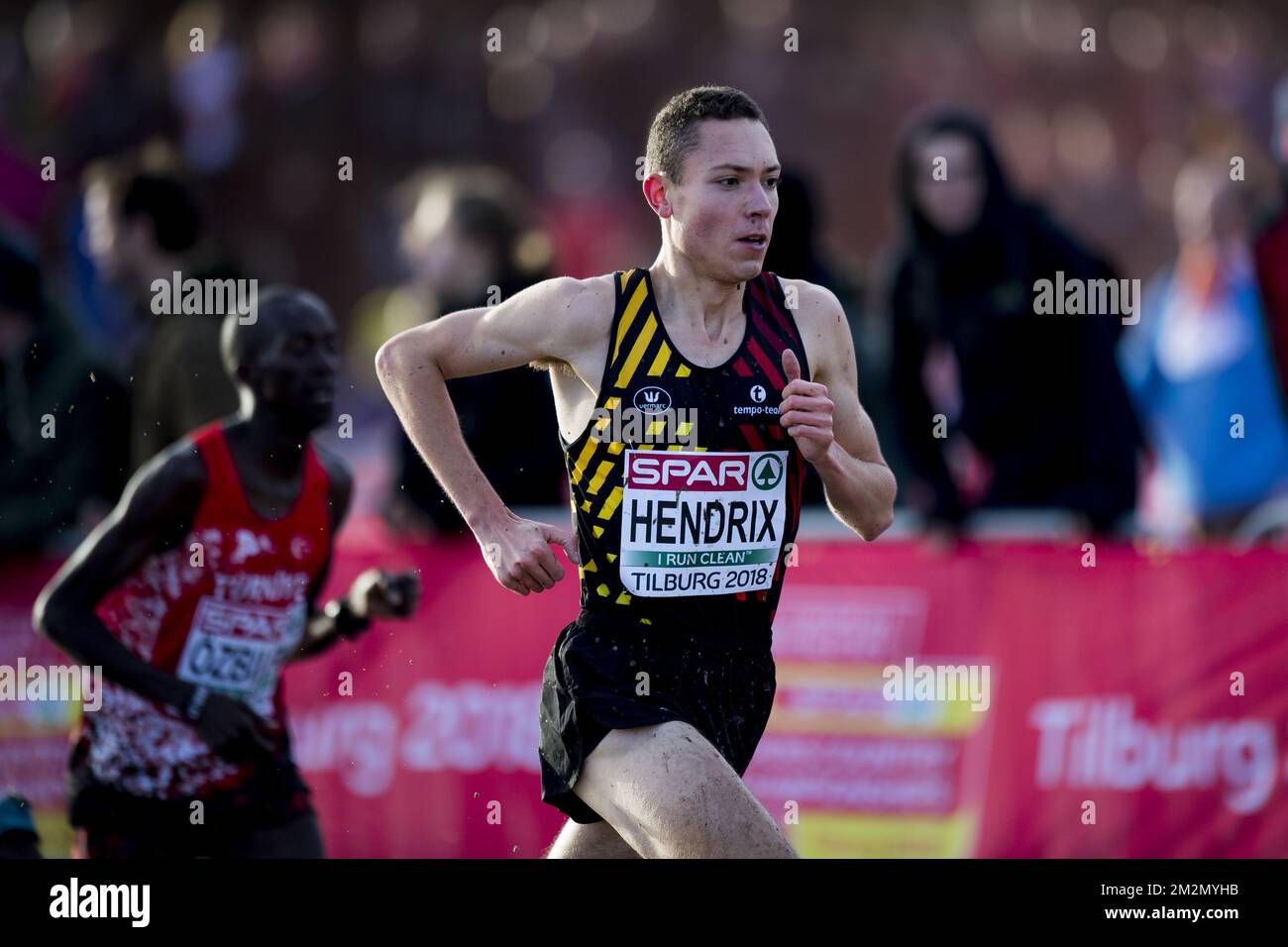 Belgian Robin Hendrix pictured in action during the senior men race at the European Cross ...
