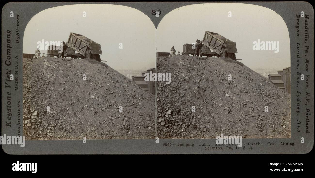 Dumping culm, slate pile, anthracite coal mining, Scranton, Pa. , Coal ...