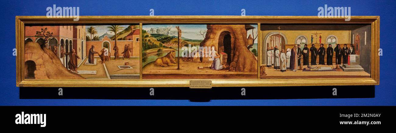 da sinistra: San Girolamo porta il leone al convento, San Girolamo nel ...