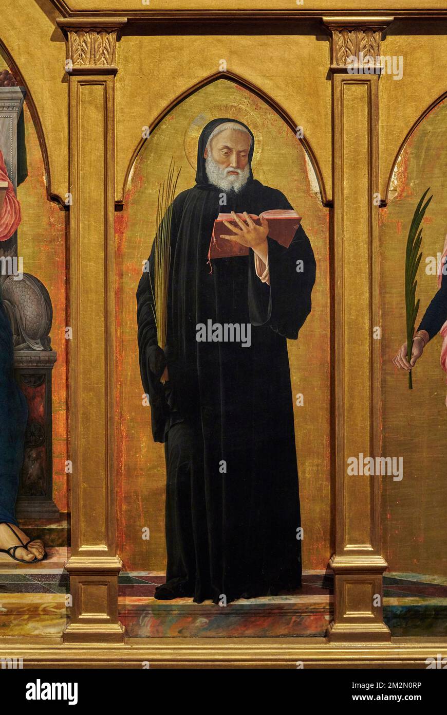 S. Benedetto , particolare dal “ Polittico di San Luca “ - tempera su ...