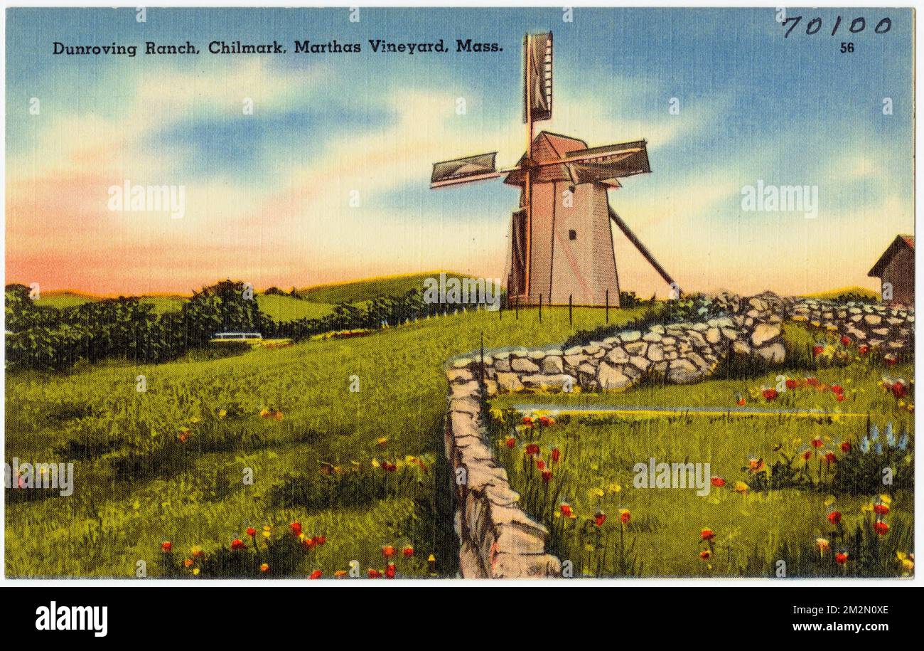 Dunroving Ranch, Chilmark, Martha's Vineyard, Mass. , Windmills ...