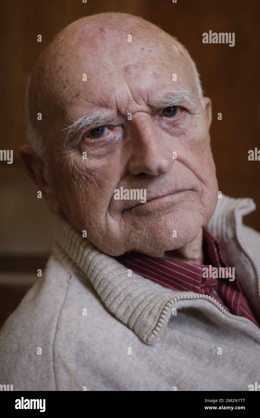 Belgian cinema pioneer Raoul Servais poses for the photographer before ...