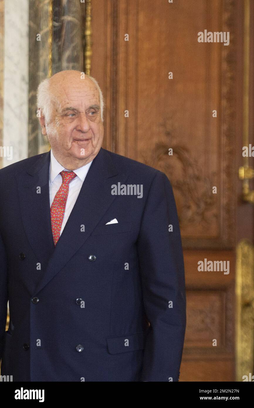 Count Etienne Davignon pictured at a royal reception for people who ...