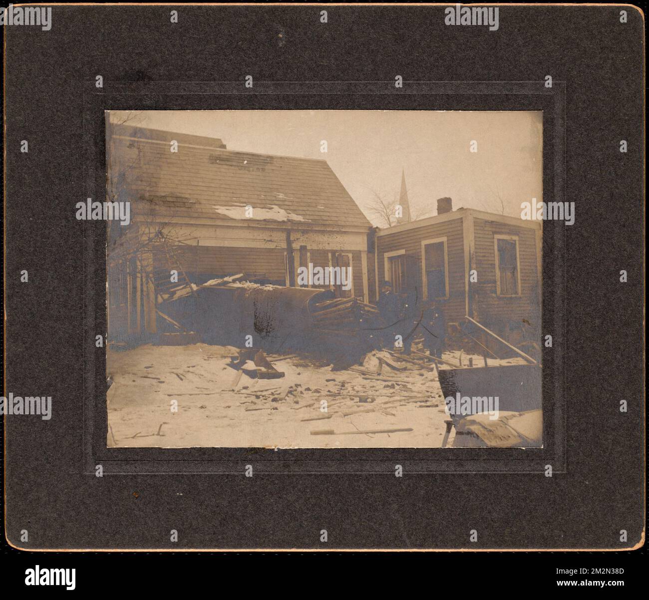 Dwelling house of Miss Mary Pratt damage of Grover fire , Fires, Shoe ...