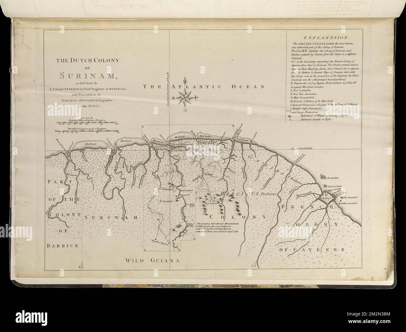 The Dutch colony of Surinam, as laid down by L: Colonel Spiering, Chief ...