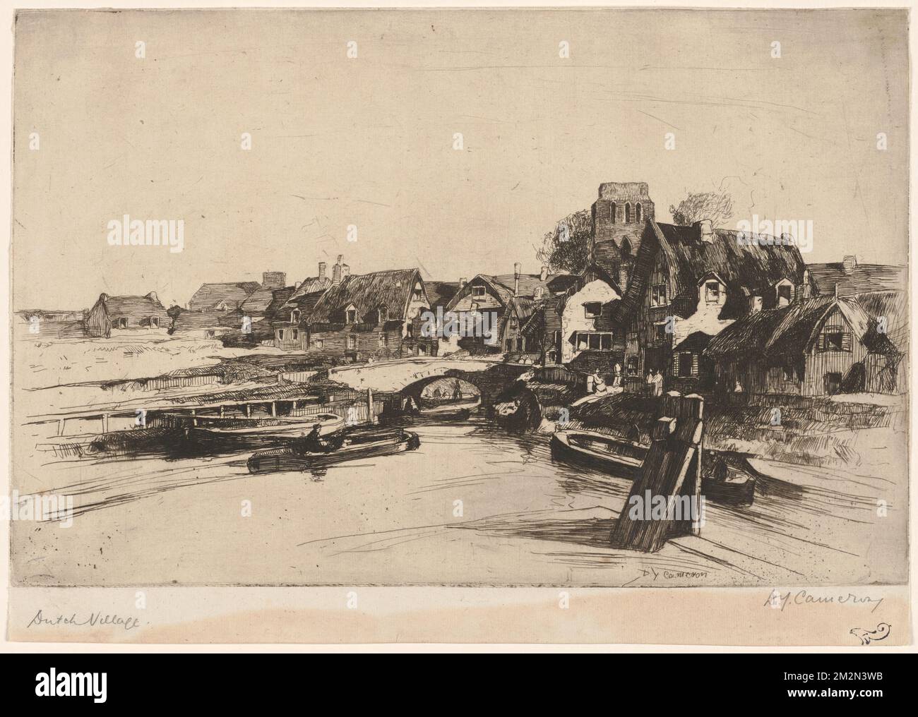 A Dutch village , Villages, Boats, Bodies of water. Sir David Young ...