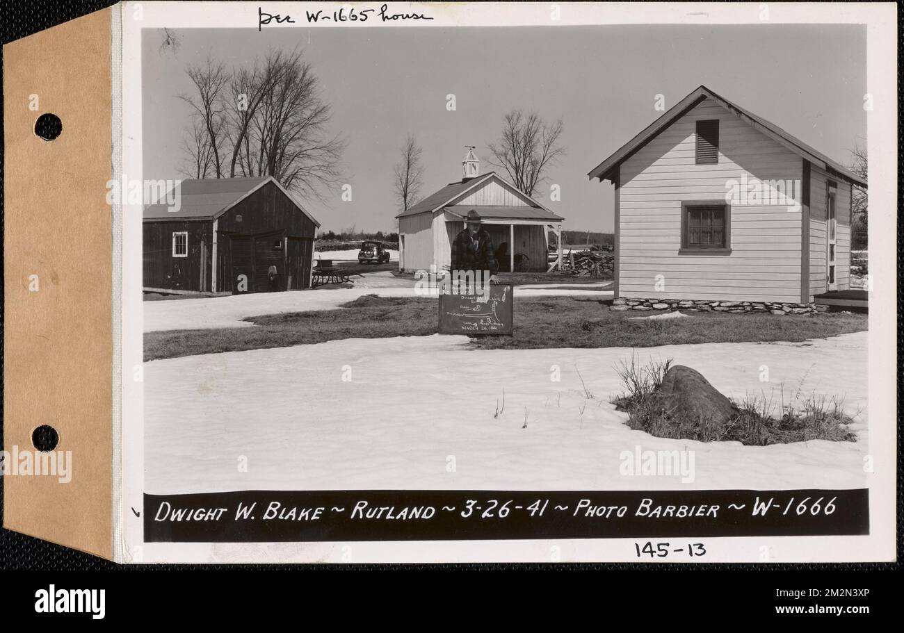 Dwight W. Blake, sheds, Rutland, Mass., Mar. 26, 1941 : Parcel no. 145 ...