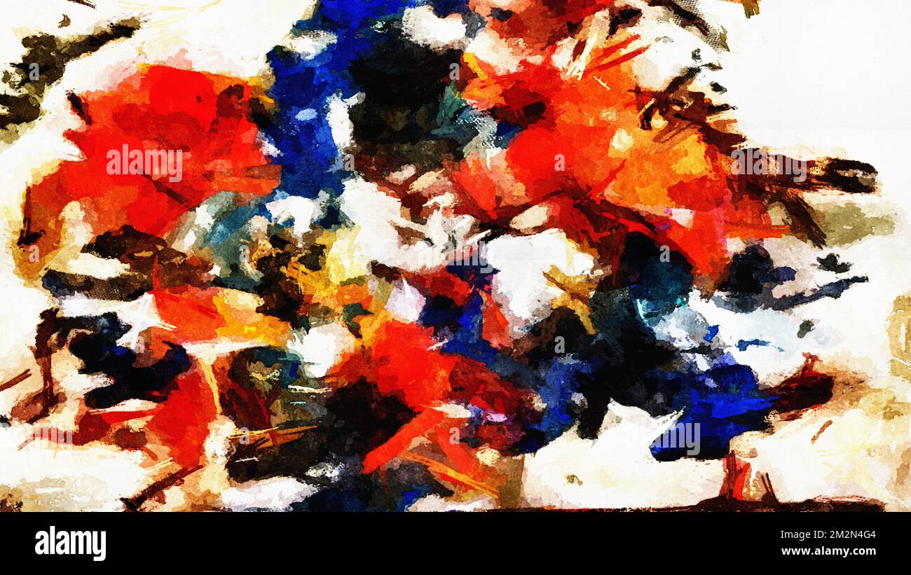 abstract psychedelic background from color chaotic blurred stains brush ...