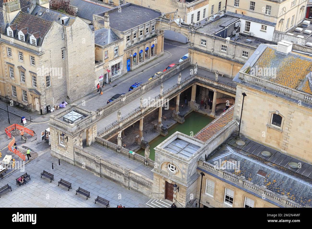 BATH, GREAT BRITAIN - MAY 14, 2014: This is an aerial view of the ...