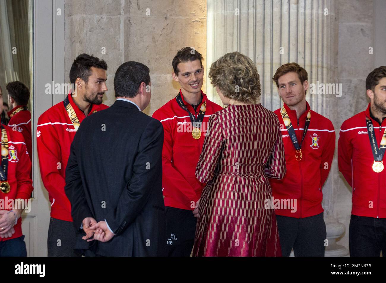 Belgium's Simon Gougnard, Belgium's Felix Denayer, Belgium's Gauthier ...