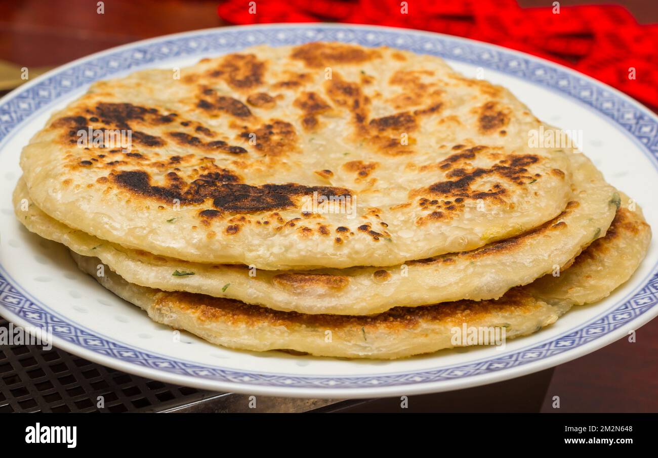 Traditional chinese pancakes served on a plate Stock Photo - Alamy