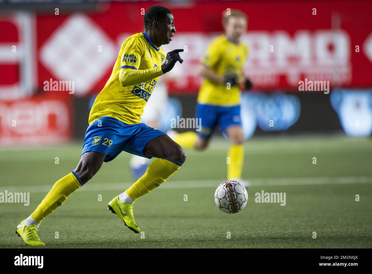 STVV's Elton Acolatse pictured in action during a soccer game between ...