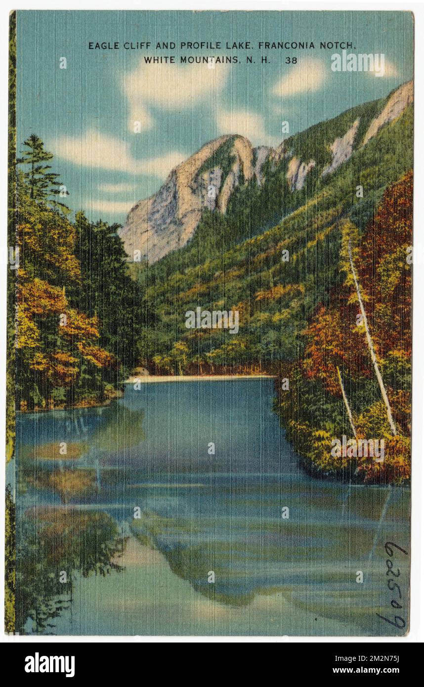 Eagle Cliff and Profile Lake, Franconia Notch, White Mountains, N.H ...