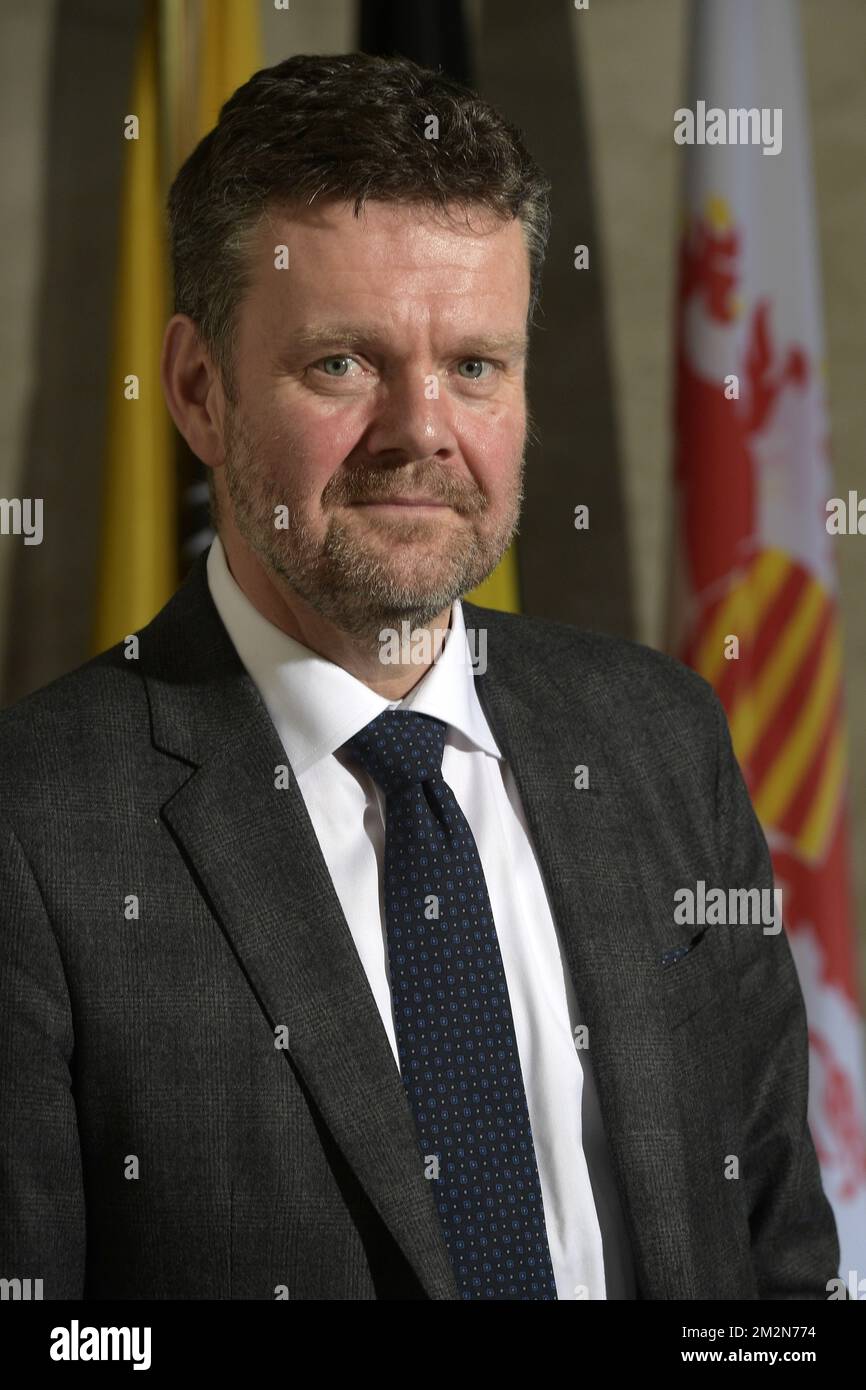 Future Pelt mayor Frank Smeets pictured after an oath taking ceremony ...