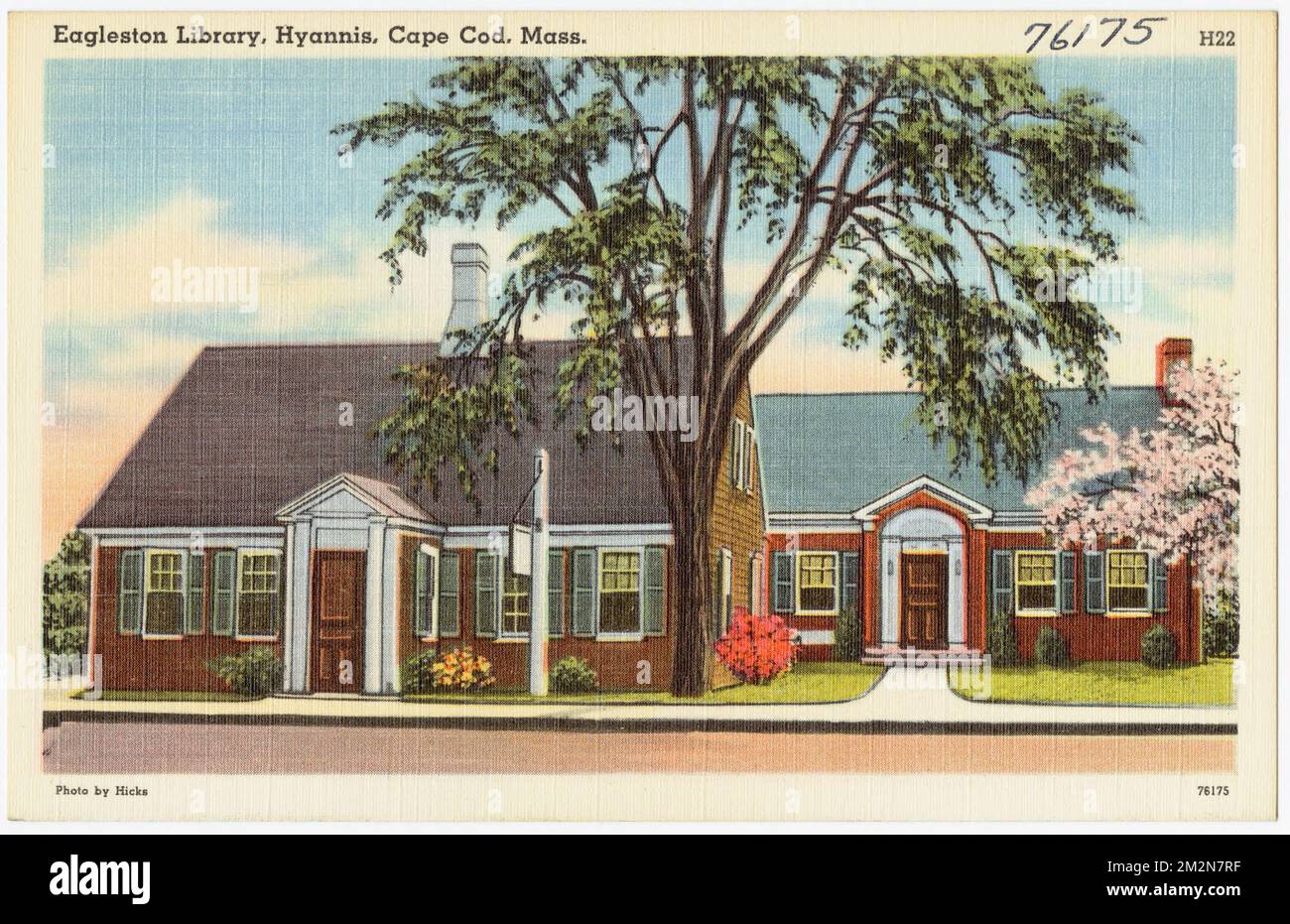 Eagleston Library, Hyannis, Cape Cod, Mass. , Public libraries, Tichnor ...