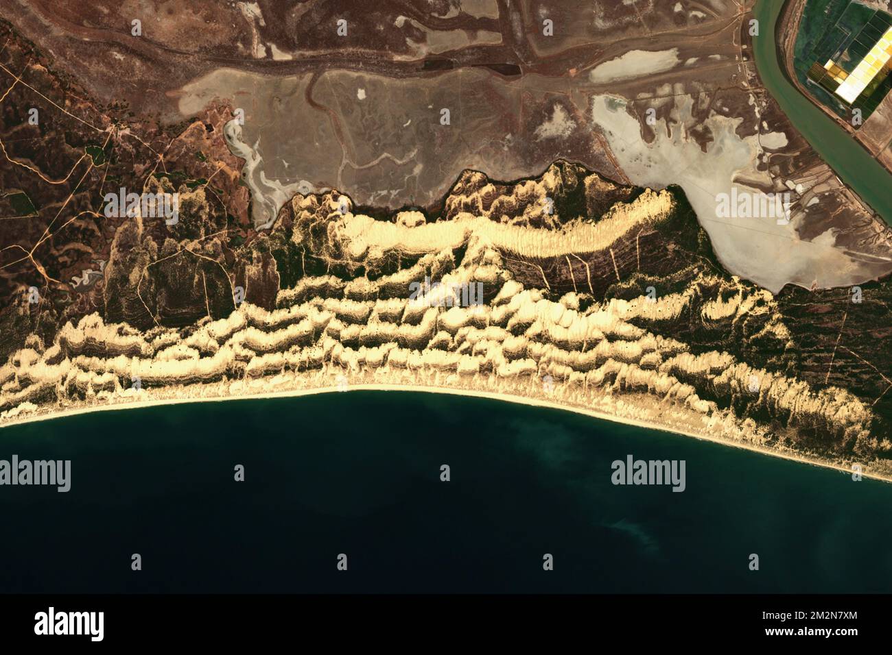 High resolution satellite image of Coto de Donana in Spain - contains ...